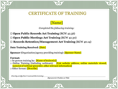 Open Government Training | Washington State